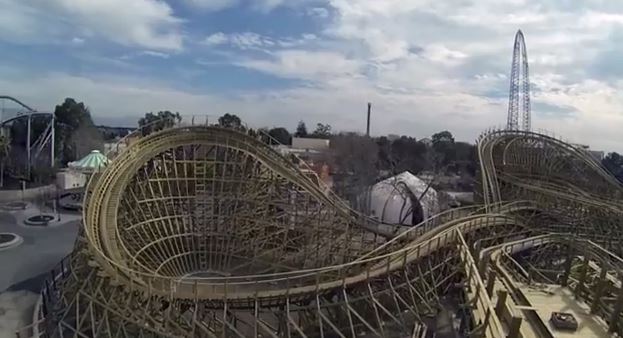 Gold Striker from the Air - Coaster101