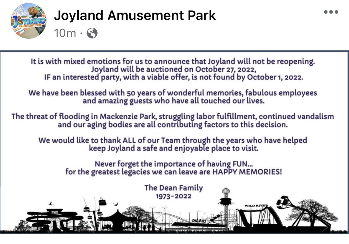 Texas Amusement Park “Joyland” Says Goodbye After 50 years - Coaster101