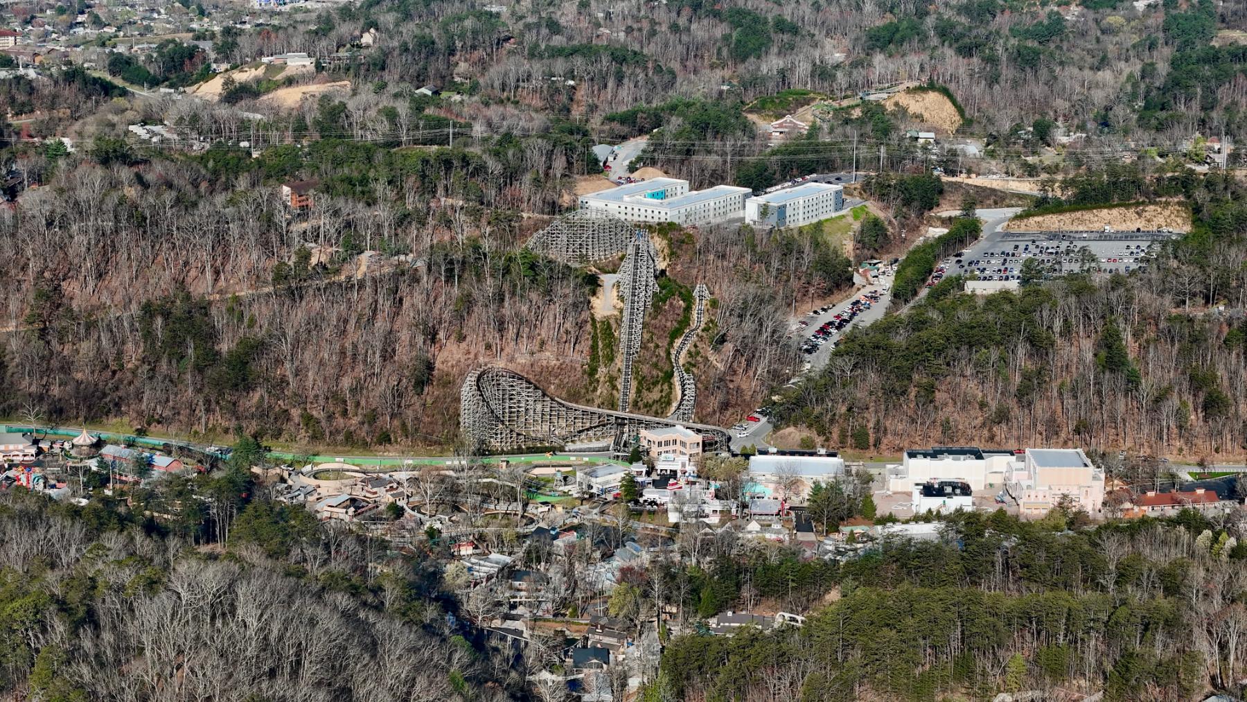 Aerial Dollywood Photos from Those Cabins - Coaster101