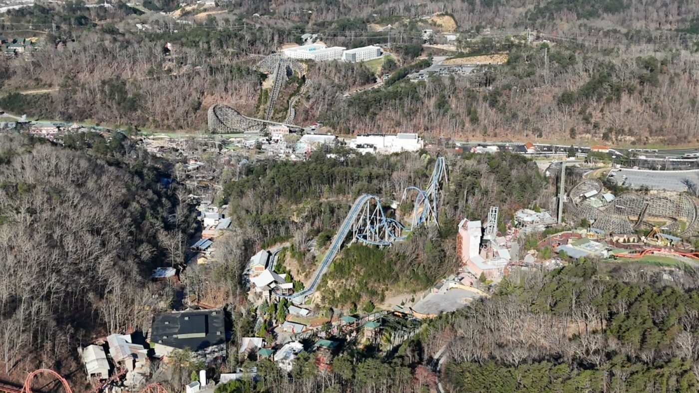Aerial Dollywood Photos from Those Cabins - Coaster101