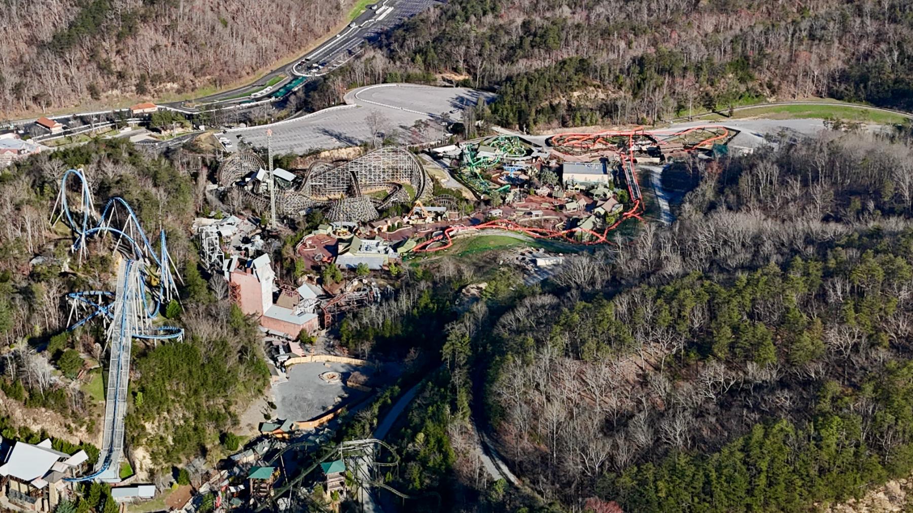 Aerial Dollywood Photos from Those Cabins - Coaster101