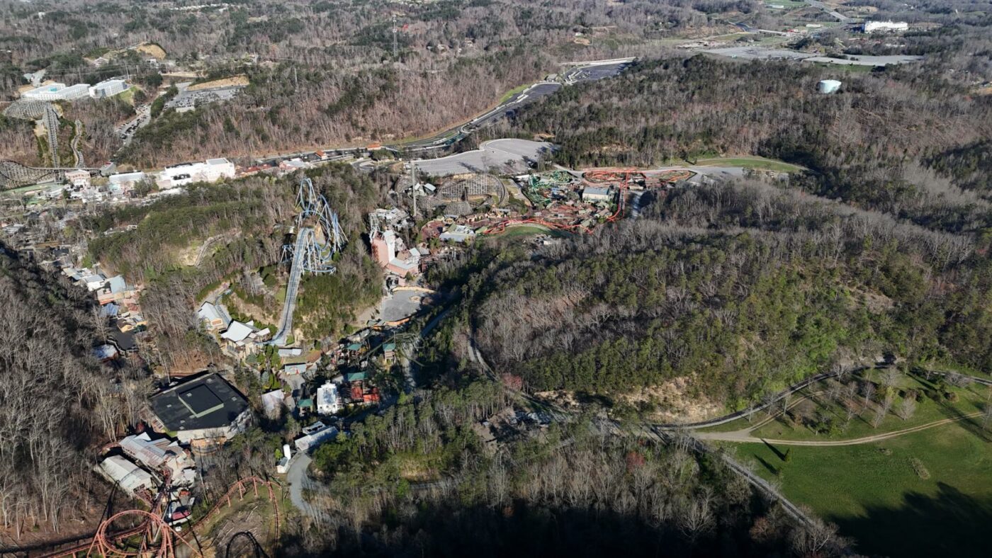 Aerial Dollywood Photos from Those Cabins - Coaster101