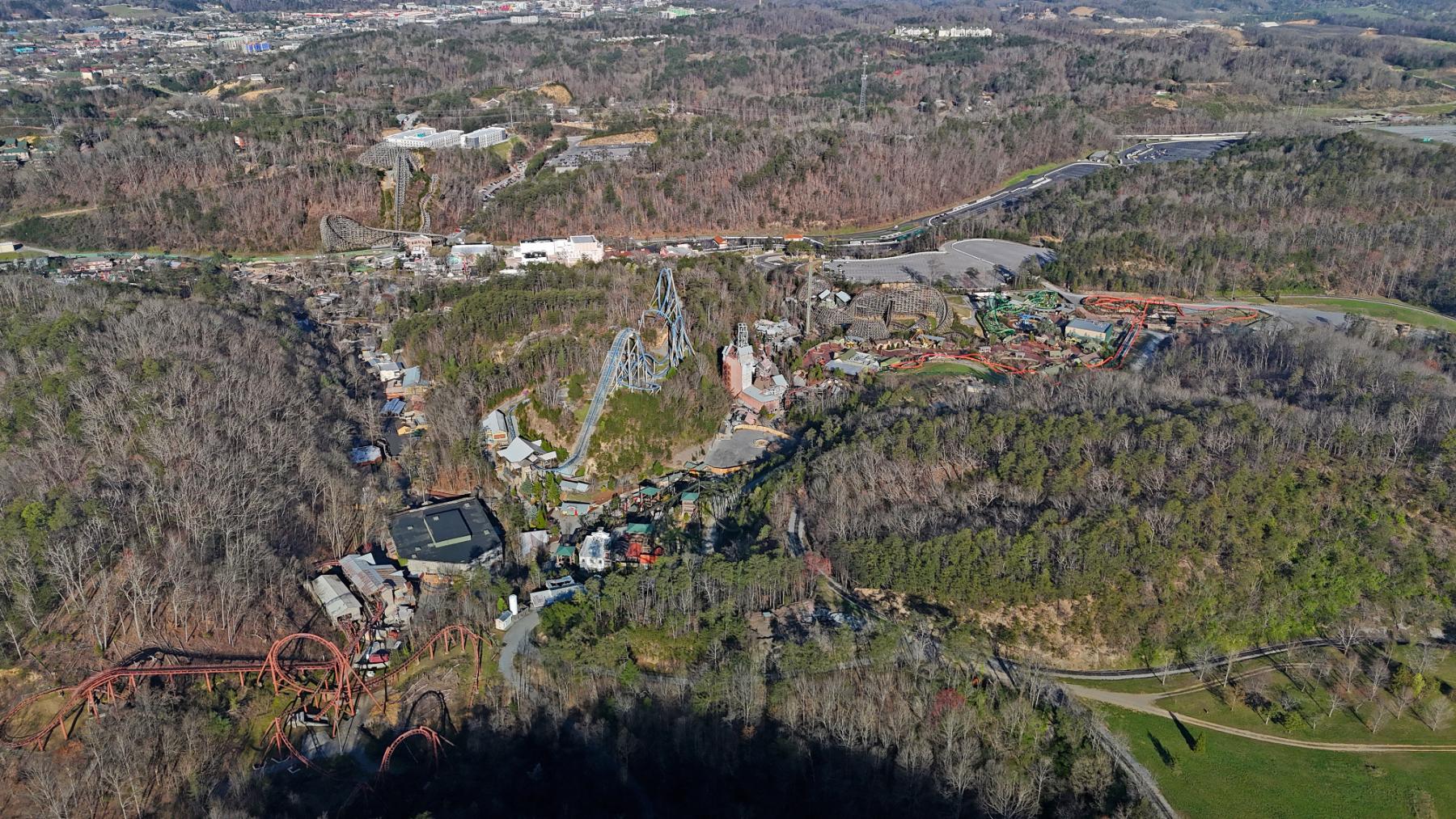 Aerial Dollywood Photos from Those Cabins - Coaster101