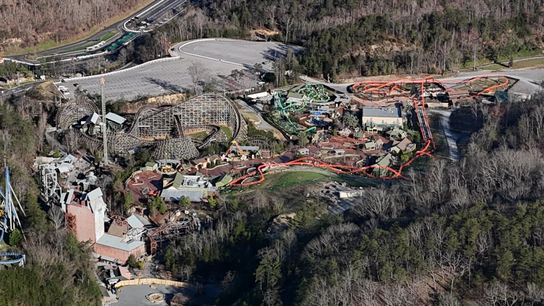 Aerial Dollywood Photos from Those Cabins - Coaster101