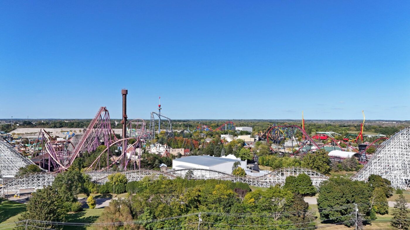 Six Flags Great America from a Drone - Coaster101