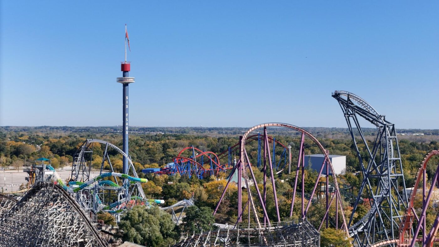 Six Flags Great America from a Drone - Coaster101