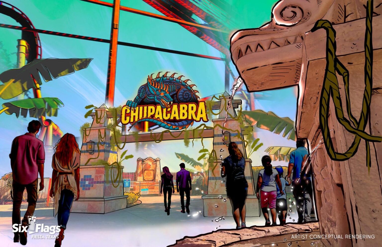 Six Flags Fiesta Texas Transforming Goliath into Chupacabra - Coaster101