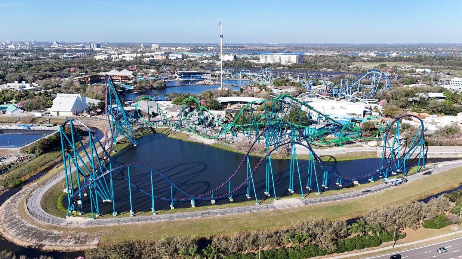 SeaWorld Orlando Aerials From a Drone - Coaster101
