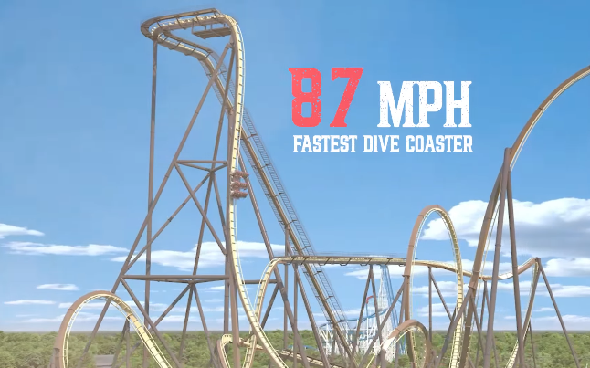 Six Flags Over Texas Unveils Tormenta Record-Breaking Dive Coaster ...