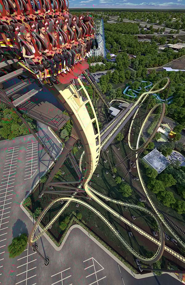 Six Flags Over Texas Unveils Tormenta Record-Breaking Dive Coaster ...